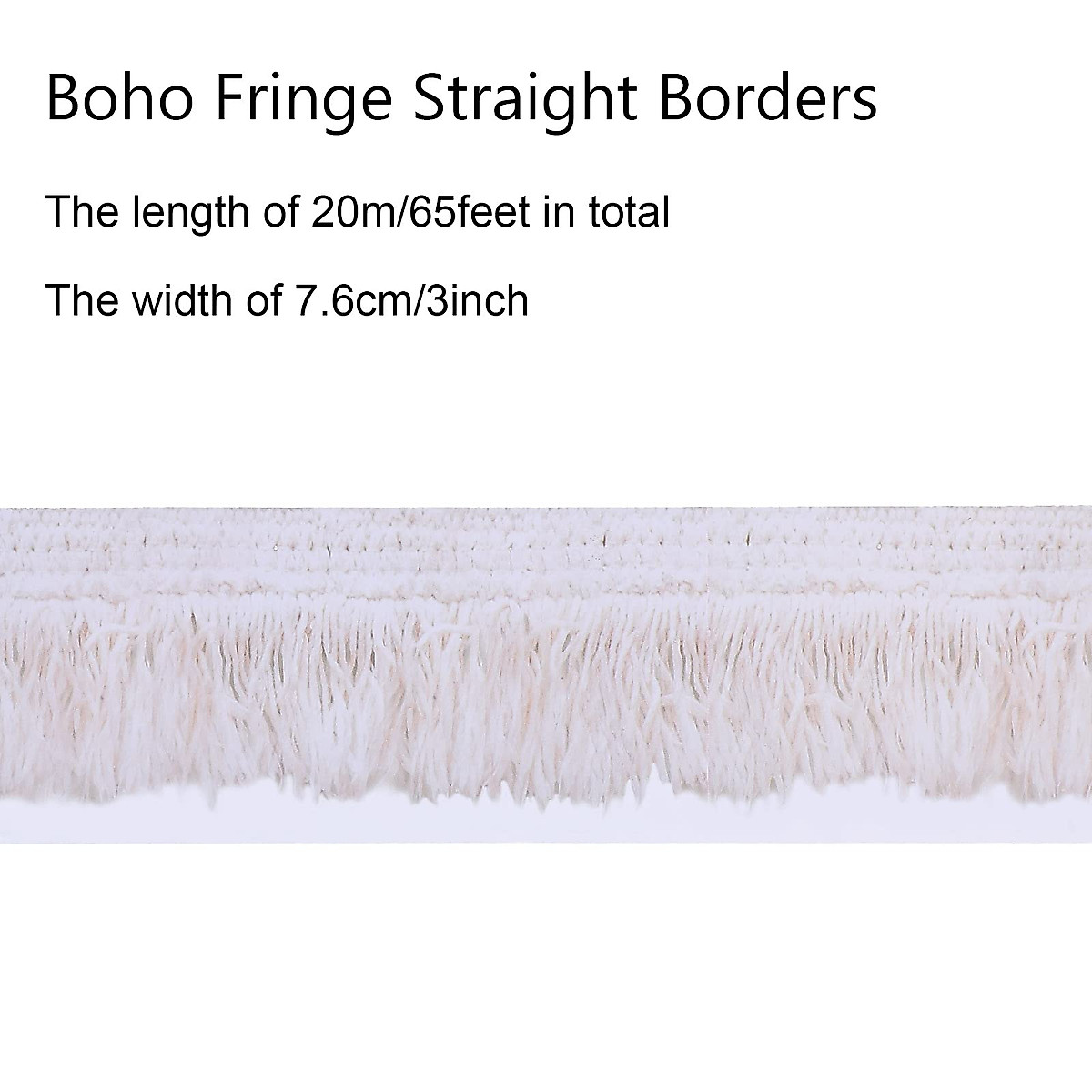 Boho Fringe Straight Borders Knotted Fringe Bulletin Board Border Strips 65.6 Feet x 2.99 Inch Boho Fringe Borders Decorations Tassel Fringe Trim for Classroom Home School Blackboard
