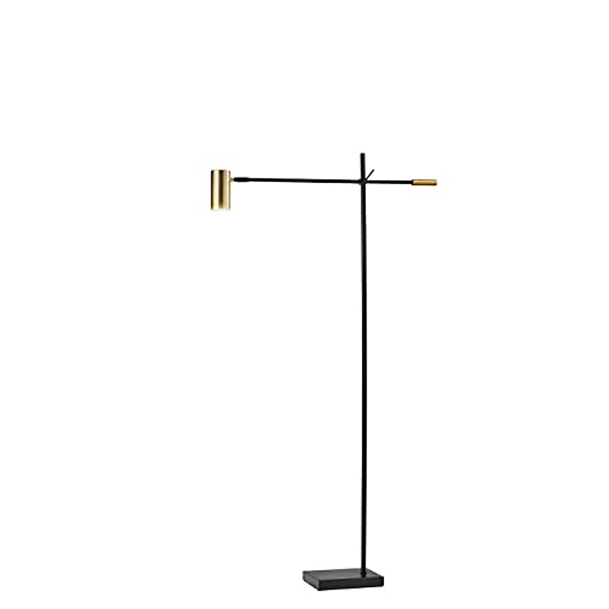 Adesso Home 4218-01 Transitional LED Floor Lamp from Collette Collection Finish, 22.50 inches, Black/Antique Brass
