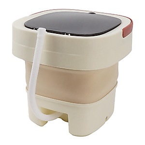 Portable Washing Machine, Mini Foldable Washer and Spin Dryer with Drain Bucket, Lightweight for Outdoor, Apartment, Laundry, Camping, RV, Travel, Underwear, (US Plug)