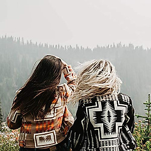 Pendleton, Eco-Wise Washable Wool Throw with Fringe, Black / Ivory