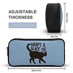 Black Cat Pencil Case Pencil Pouch Coin Pouch Cosmetic Bag Office Stationery Organizer