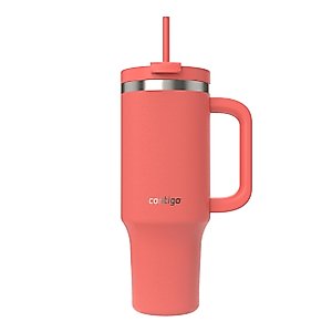 Contigo Streeterville 40oz Tumbler, Stainless Steel Vacuum Insulated, Leak-Proof, Cold for 29 Hours, Coral