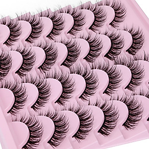 Wispy Lashes 3D Eyelashes Natural Look 14 Pairs Short Lashes That Look Like Extensions Lashes Pack False Eyelashes by EYDEVRO