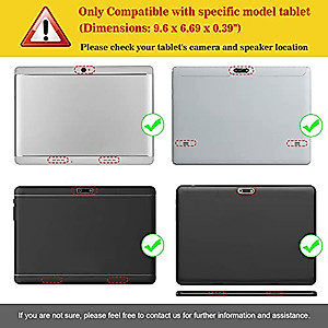 Fintie Case for ZONKO K105 10.1, MEIZE 10, Dragon Touch Notepad K10 / Max10 10.1 Tablet, Premium PU Leather Stand Cover for Lectrus, Victbing, Hoozo, Winsing 10 Android Tablet, Black