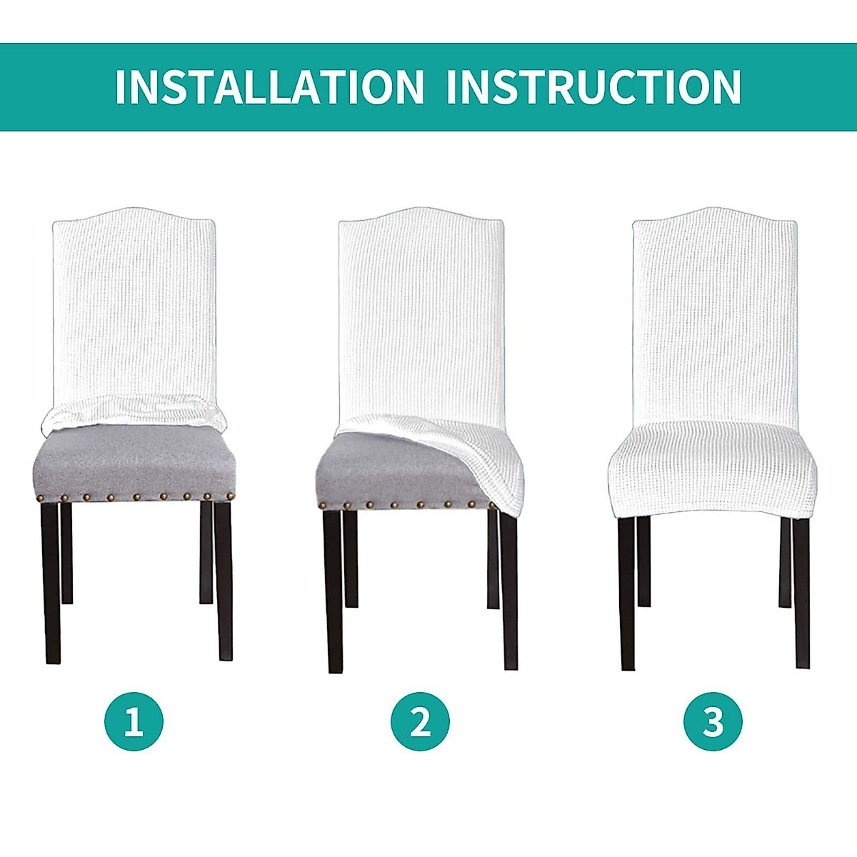 ZYVIA Protection Cover for Dining Chair Comfortable Elasticity Removable Chair Cover for Most Parson Chairs Sew-in for A Secure Fit Blue Orange Turtleback Bamboo