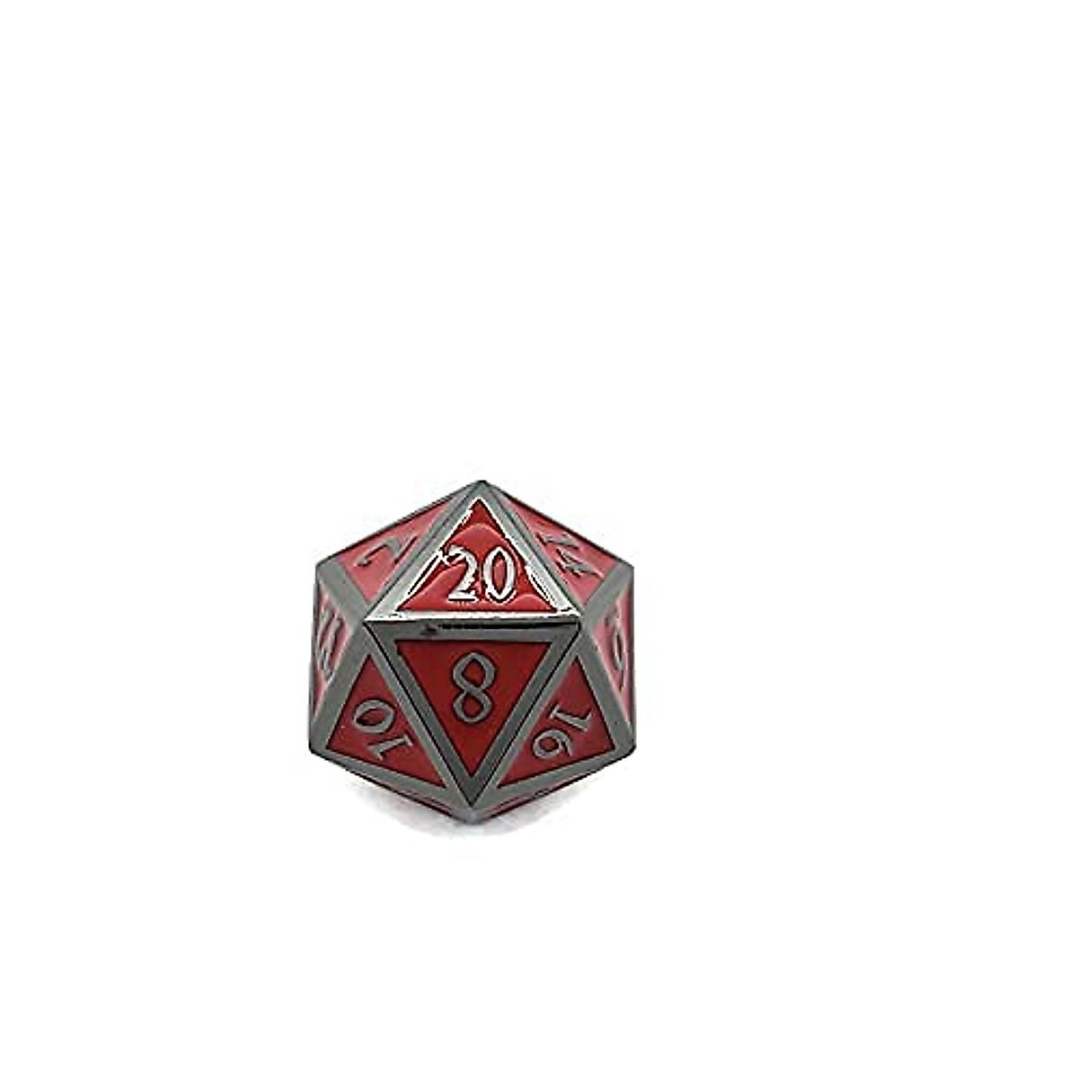 Red Metal D20 F*** Dice Critical Fail F 20 Sided Die Set DND Black Red Gunmetal Color Number for Role Playing Game Dungeons and Dragons D&D Pathfinder Shadowrun and Math Teaching