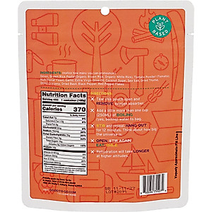 GOOD TO-GO Pasta Marinara (Single Serving) |Camping & Backpacking Food | Just Add Water Backpacking Meals | Good To-Go Dehydrated Meals Taste Better Than Freeze Dried Food