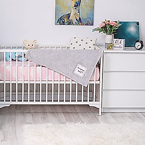 DEZANBO Baby Blanket for Boys Gilrs, Baby Blankets for Newborn,30”X 40”-Super Soft Fluffy Flannel,Great for Baby Showers, Light Grey