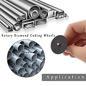 Ruibapa 42PCS Rotary Diamond Cutting Wheels Kit, Include 20PCS Resin Cutting Discs,6PCS HSS Circular Saw Blades,10PCS Diamond Cutting Wheels,with Mandrel and Screwdrivers for Glass and Plastic P-010