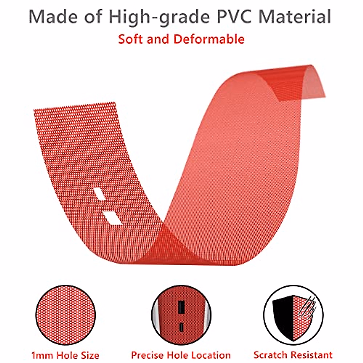 Dust Cover Net for PS5 Console, PS5 Heatsink Barrier Pets Hair Anti-dust Cover Dustproof for Playstation 5 Optical Drive Version/Digital Version Game Console Accessories.(Red)