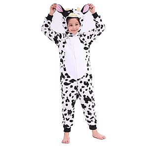 Sincere Party Fleece Cow Onesie Costume for Kids 2XL(12-14)