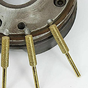 Lutiore Diamond Grinding Chain Saw Electric Saw File Head Electric Saw Sharpener, Diamond Sharpening Wheels Burr Grinding Stone File Polishing Grinding Tool for Electric Chain