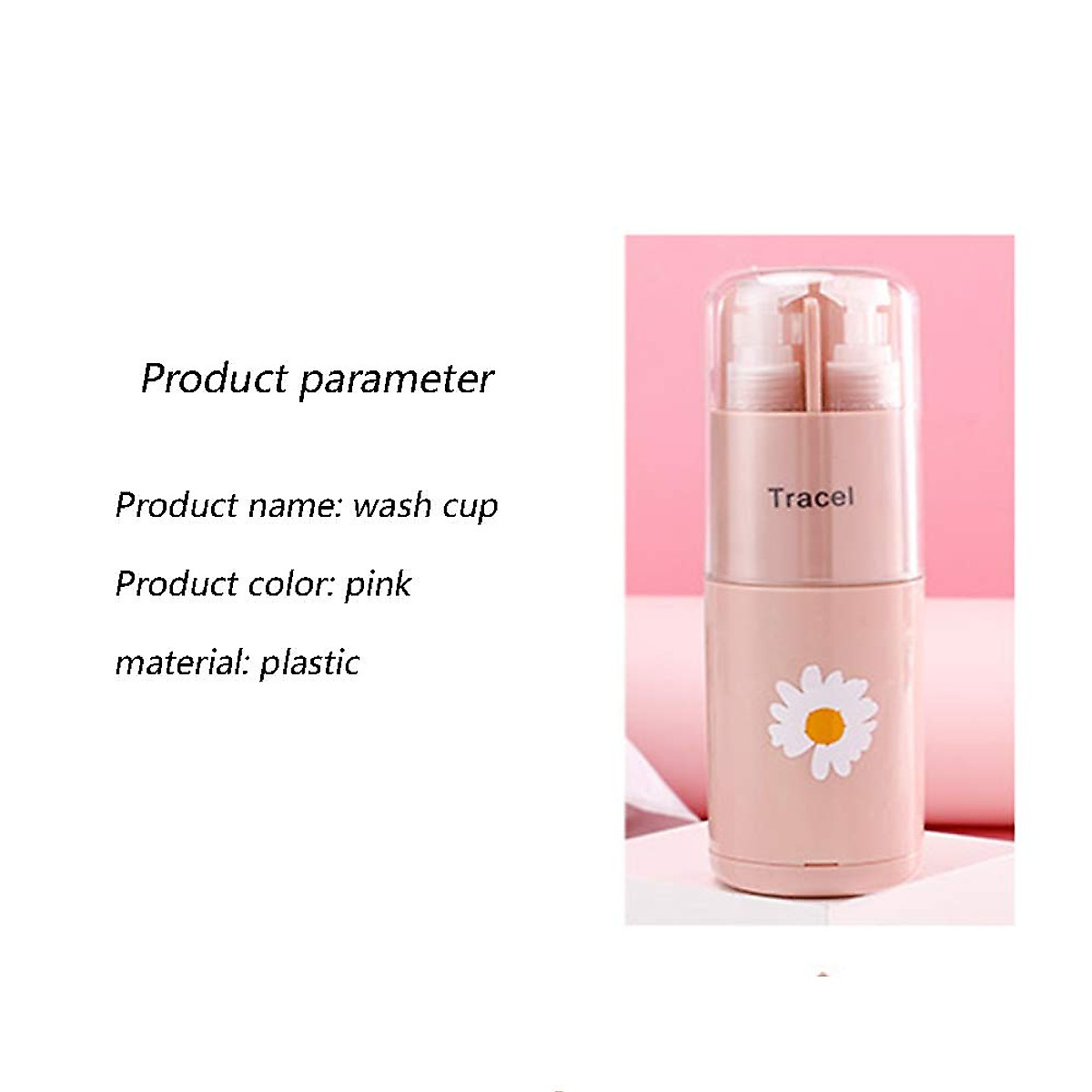 Household items Travel mouthwash Cup Set, Outdoor Toothbrush Storage Box, Portable wash Cup Set, Durable Travel wash Cup, Pink