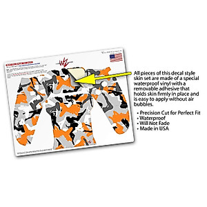 WraptorSkinz Skin Wrap compatible with Sony PS5 DualSense Controller Sexy Girl Silhouette Camo Orange (CONTROLLER NOT INCLUDED)