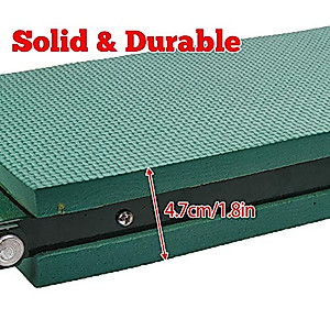 Heavy Duty Gardening Bench for Kneeling, Sitting Folding 2 in 1 Chair and Stool, Outdoor Knee Pads for Women/Men Floor Work Gifts, Free 2 Large Tool Pouch, Light-Weighted Sturdy Steel Pipe Structure