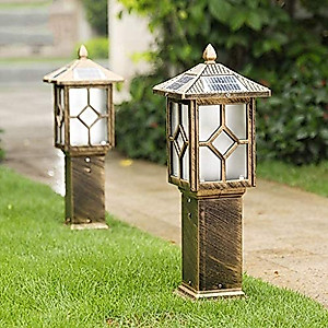 SPNEC Solar Lawn Lamp, Outdoor Waterproof Garden Lamp, Home Led Landscape Lamp, Bronze