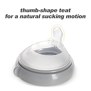 haakaa Gen.3 Silicone Orthodontic Bottle Nipple - Teat Attachment Compatible with Baby Bottles (Glass/Silicone)-Medium Flow - 2 pcs.