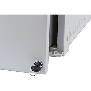 Storex Plastic Two-Drawer File Cabinet – Locking Document Organizer with Casters for Home and Office, Gray, 1-Pack (61310B01C)