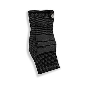 Old Bones Therapy Ankle Compression Sleeve Knitted With Silicone Gel Inserts Increased Support and Stability - Reduce Inflammation, Swelling, Soreness (Large, One Ankle)