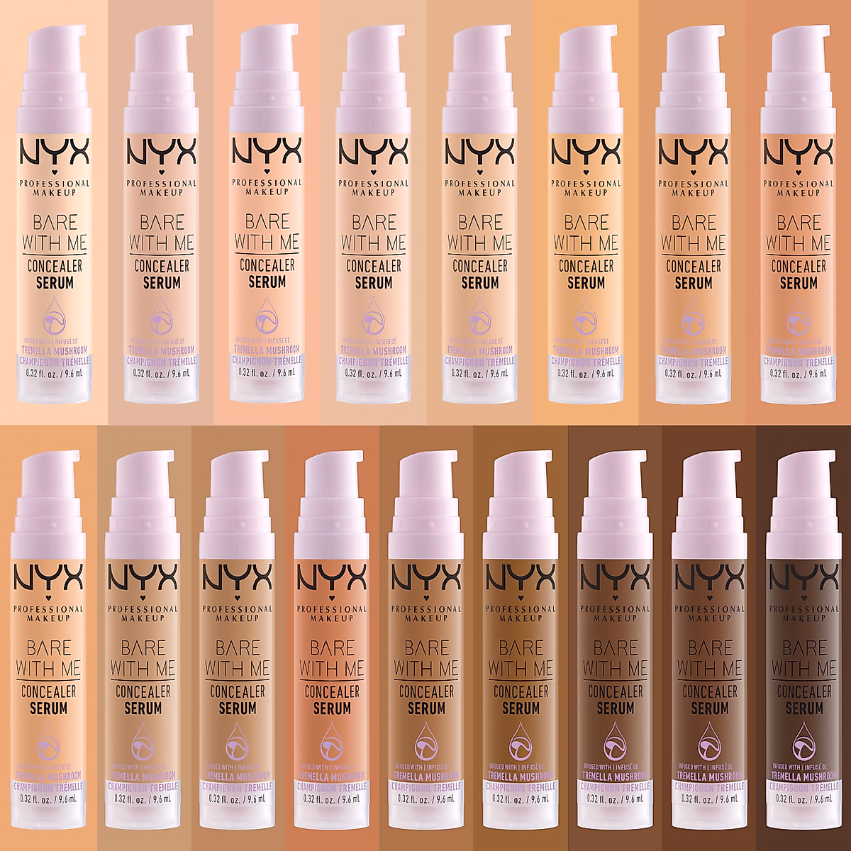 NYX PROFESSIONAL MAKEUP Bare With Me Concealer Serum, Concealer Makeup For Up To 24Hr Hydration - Fair