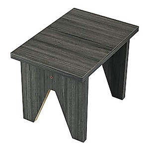 Ouya Wooden Step Stool for Adults and Kids Sturdy Footstool with Non Slip Pads for Kitchen Garden and Bedroom Capacity 400 to 500lbs Dark Grey