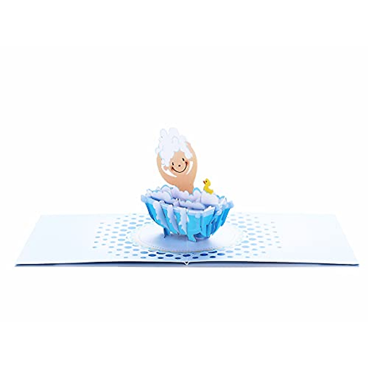 Liif Baby Shower Blue Boy 3D Greeting Pop Up Card For New Baby, Baby Congratulations, Announcement, Newborn, Baby Congrats, Cute | With Message Note & Envelop