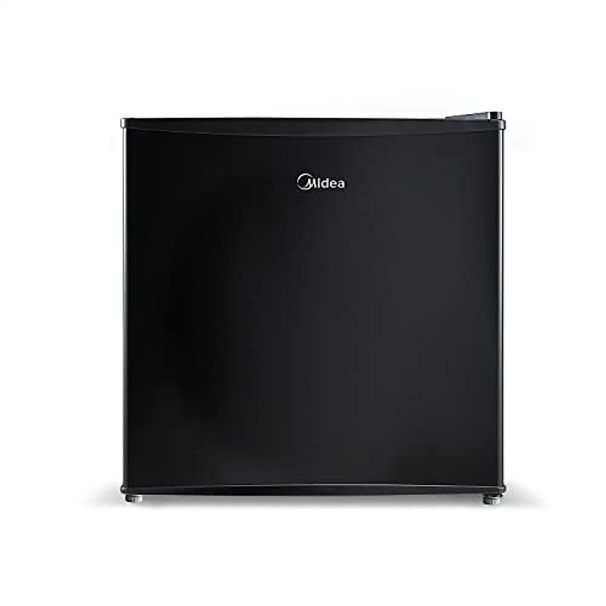 Midea WHS-65LB1 Compact Single Reversible Door Refrigerator, 1.6 Cubic Feet(0.045 Cubic Meter), Black & COMFEE' EM720CPL-PM Countertop Microwave Oven with Sound On/Off, 0.7 Cu Ft/700W, Pearl White