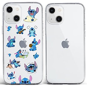 MOBRWUVS 2 Pack Clear Case + Stitch Case for iPhone XR, Fully Wrapped Lens Shockproof and Anti-Drop Without Changing Yellow, TPU Material Durable (iPhone XR)