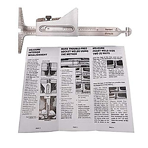 Necygoo Weld Gauge Set Hi-Lo Welding Gauge and 1/32-5/8 Inch 1-15mm Taper Gauge Stainless Steel Imperial Metric Measurement Welding Gauge