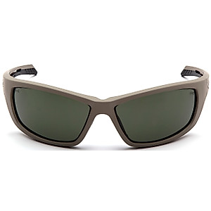 Venture Gear Howitzer Safety Glasses Tan Frame/Forest Gray Lens