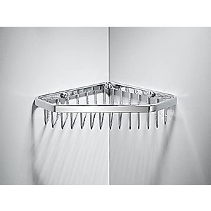 SANLIV Corner Shower Caddy Basket,Shampoo Holder for Shower Wall,Inside Shower Shelf Bathroom Organizer,Solid Brass Material in Polished Chrome