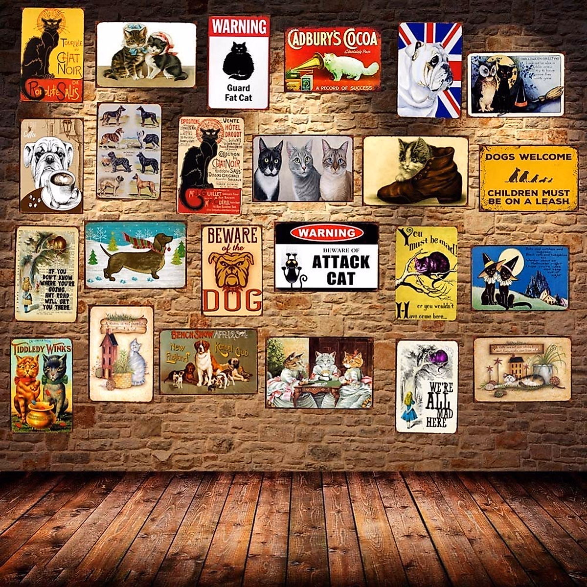 SIGNCHAT Panneau D¨¦fense D'Entrer Funny Metal Sign Crossing Traffic Novelty Sign 12X12 Inch