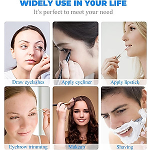 Bathroom Folding Makeup Mirror ,Hotel Bathroom Rotating Telescopic Mirror Wall Hanging Beauty Triple Zoom Single Side Makeup Mirror 8 Inch Free Punch-Square Bottom