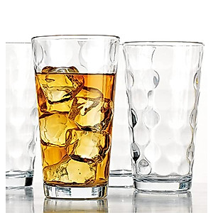 Home Essentials & Beyond Drinking Glasses [set of 10] Highball Glass Cups 17oz Premium Cooler Glassware – Ideal for Water, Juice, Cocktails, Iced Tea.