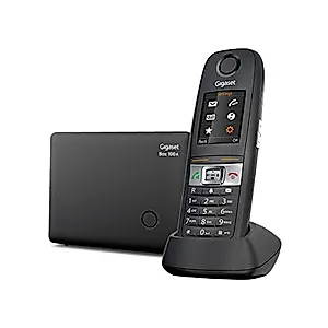 Gigaset E630A – Robust Landline Phone with Answering Machine - Made in Germany- Water Splash, Dust and Shock-Resistant, Cordless Phone for Workshops and Restaurants (Black, Pack of 1)