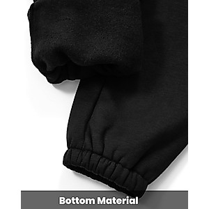 BTFBM Women 2 Piece Tracksuits Fall Winter 1/4 Zip Sweatshirt Jogger Pants Matching Lounge Sets Thick Sweatsuits Pockets(Solid Black, Large)