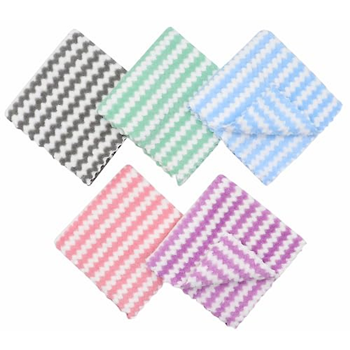 HFGBLG Microfiber Cleaning Cloth Lint Free Cleaning Rags, 10 Pack Fast Drying Dish Rags for Cleaning, Super Absorbent Kitchen Dish Cloths for Wash Dishes,12 in x 12 in, Mix Color