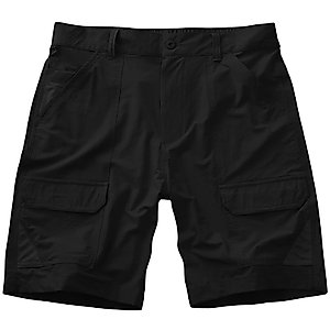 Jessie Kidden Mens Stretch Casual Lightweight Water Resistant Quick Dry Cargo Fishing Hiking Shorts (6018 Black 34)