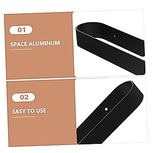 Parliky Bathroom Towel Rack Nail- Hanging Rod Wall Mounted Towel Holder Bathroom Towel Holders Kitchen Towel Bar Towel Holder for Bathroom Wall Towel Drying Rack Space Aluminum Black