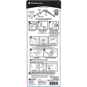 Fluidmaster 640 PERFECT FIT Universal Toilet Tank Flush Lever In White, Plastic Toilet Handle With Adjustable Arm