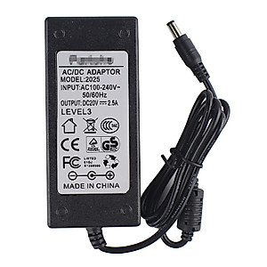 20V AC DC Adapter with Cord for Zebra TLP2844 LP2844 TLP2824 LP2824 TLP3844 LP3844 Printer