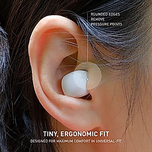 ADV. 500 True Wireless Earbuds, World's Smallest Wireless BT 5.2 Earphones Wide-Range Connection, Touch Control, Built-in Mic, Powerful Sound with Deep Bass [White]