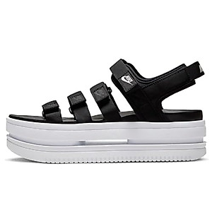 Nike Women's Icon Classic Sandal NA Black/White-White (DH0224 001) - 8
