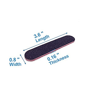 Nail Files (50 Pack), 3.6 Inches Emery Board Nail Files for Acrylic and Natural Nails, 100/180 Grit Small Double Sided Fingernail Filer Bulk Mini Professional Finger Nail Filer Manicure Set Black