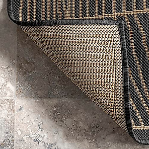 nuLOOM Myrna Geometric Indoor/Outdoor Area Rug, 8' x 10', Dark Grey