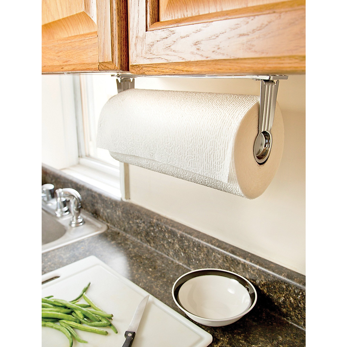 Fox Run Under Counter/Wall Mount Paper Towel Holder, Stainless Steel