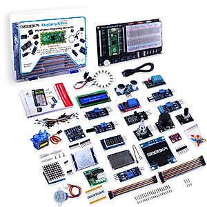 GeeekPi Micro Python Programing Kit for Raspberry Pi Pico, Breadboard, I2C 1602 LCD Display Module for Raspberry Pi Beginners & Software Engineer