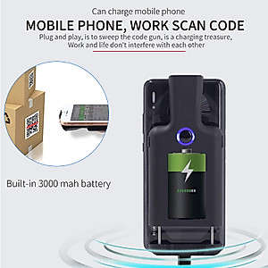 Bluetooth 2D Barcode Scanner,Symcode Portable Back Clip with Bluetooth Function 1D 2D QR Bar Code Reader Scanner PDF417 Data Matrix Maxicode, Automatically Wireless Bluetooth Connect