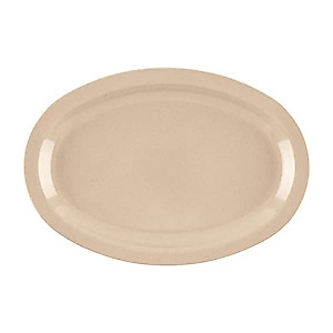 G.E.T. OP-612-S Melamine Oval Serving Platter, 11.75" x 8.25", Sandstone (Set of 12)