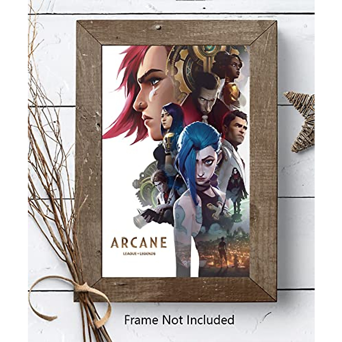 Christ-EZ Anime cartoon Arcane League of Legends Movie Poster Cool Wall Decor Art Print posters for room aesthetic - Matte Poster Frameless Gift 11 x 17 inch(28cm x 43cm)
